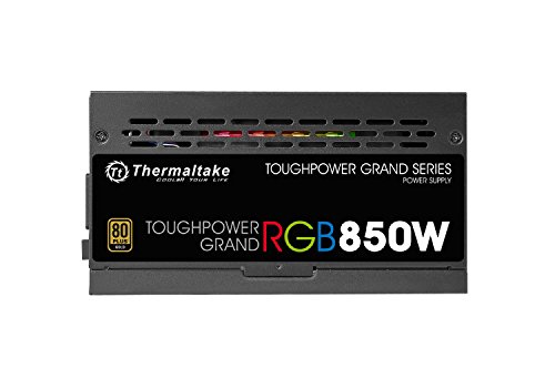 Thermaltake Toughpower Grand RGB 850W 80+ Gold Smart Zero 256-Color RGB Fan Fully Modular Power Supply 10 Yr Warranty PS-TPG-0850FPCGUS-R