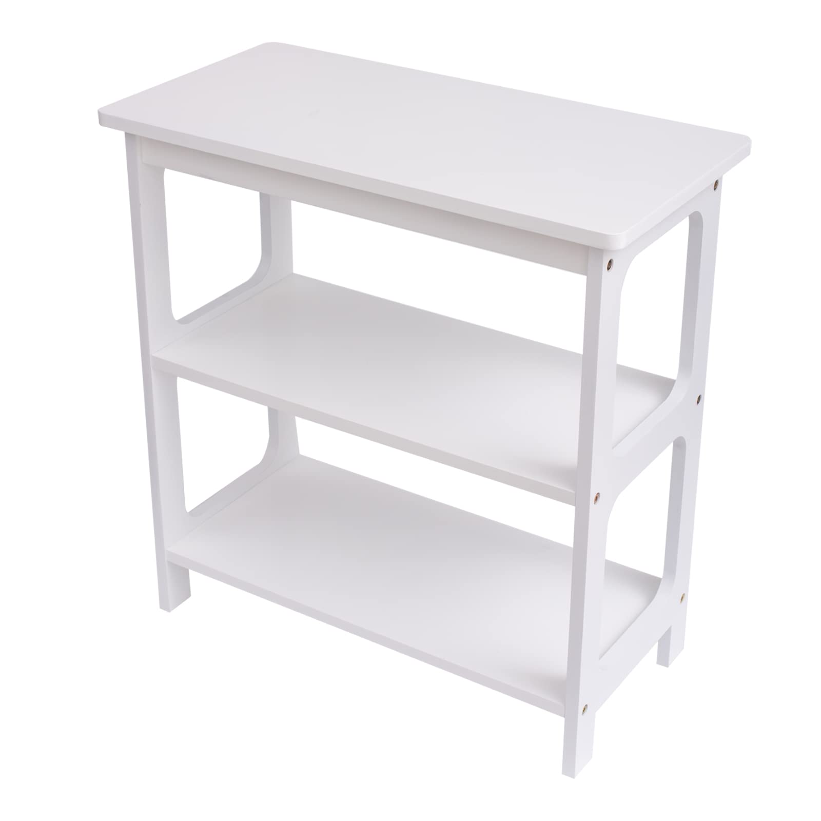 ARPHASLE Side Table, 3-Tier Narrow End Table, Slim Nightstand for Small Spaces, Hallway, Living Room, Bedroom 23.6”L x 11.8”D x 23.6”H