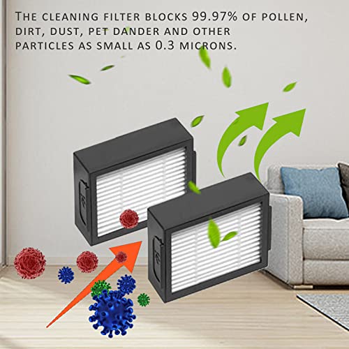 COMUSTER 14 Pack Replacement Parts for iRobot Roomba i1+ i7+ i3+ i4+ i6+ i8+ j7+/Plus Vacuum Cleaner,2 Pack HEPA Filters 2 Pack Side Brushes 8 Vacuum Bags(The accessories are neat)