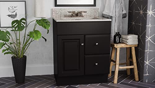 Design House Wyndham 24 Inch Bathroom Vanity, Freestanding Bathroom Sink Cabinet - Solid Wood Bathroom Vanity Cabinet, Dark Espresso