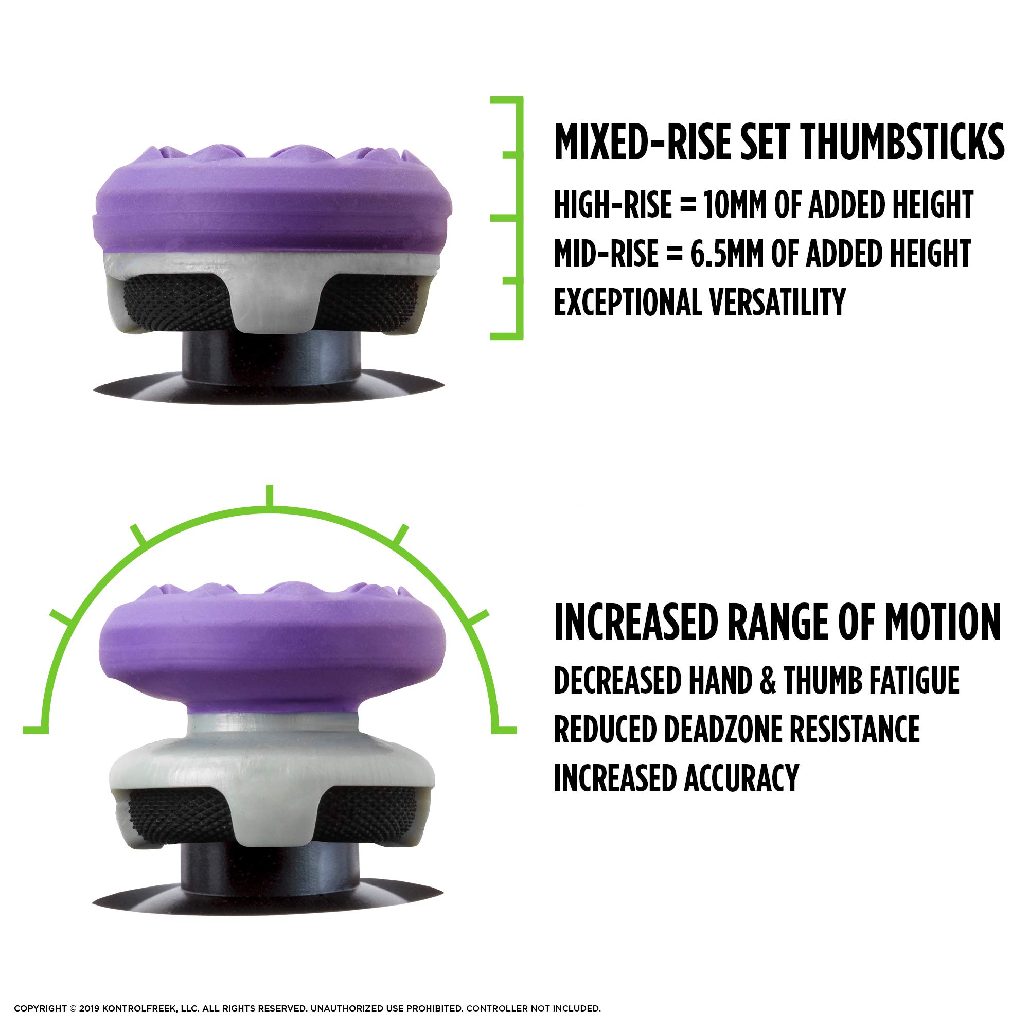 KontrolFreek Gamerpack FPS Freek Galaxy + Vortex Performance Thumbsticks for Xbox One and Xbox Series X | 1 High-Rise, 1 Mid Rise (Galaxy) 1 High-Rise, 1 Mid Rise (Vortex)
