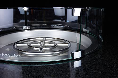 Celestial 23" x 6" Round Wind Guard, fits Celestial 19β Round Fire Pit Burner Pans for Gas Fire Pits