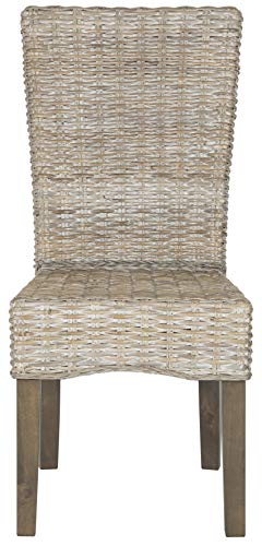 Safavieh Home Collection Arjun Grey Wicker 18-inch Dining Chair