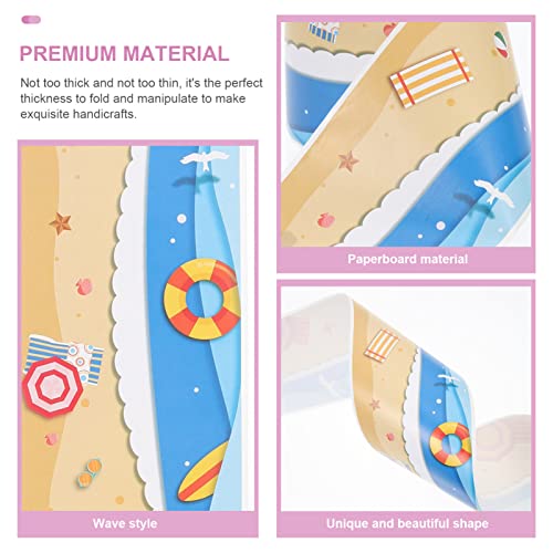 Ciieeo 65Ft Summer Bulletin Board Decorations Summer Beach Classroom Bulletin Board Border Stickers Bulletin Border Rolled Border Trim for Classroom Decor