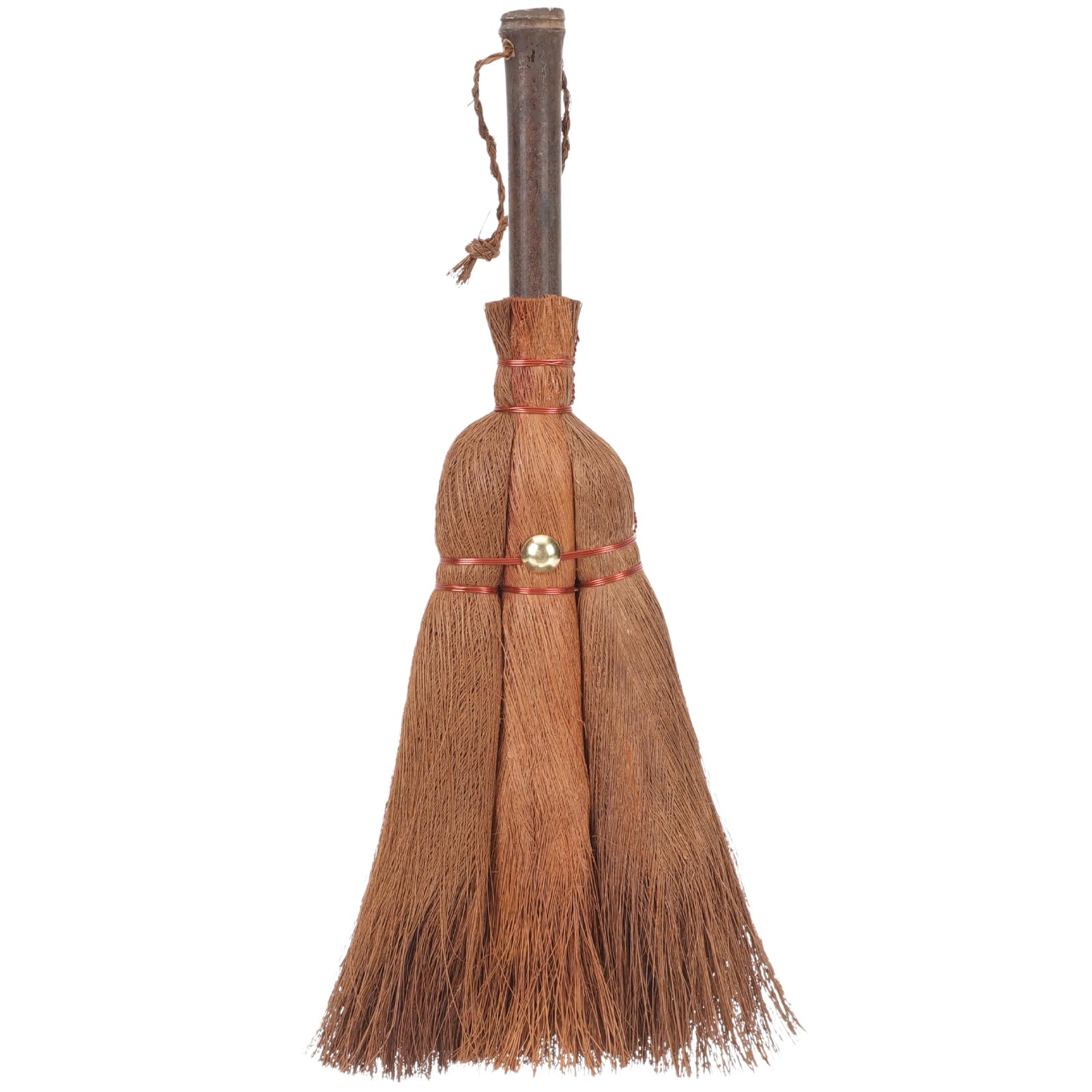 Cabilock Tea Tray Broom - Brown Silk Broom Straw Whisk Mini Broom for Home Tea Tray Small Whisk, Tea Ceremony Accessories for Dustpan Keyboard