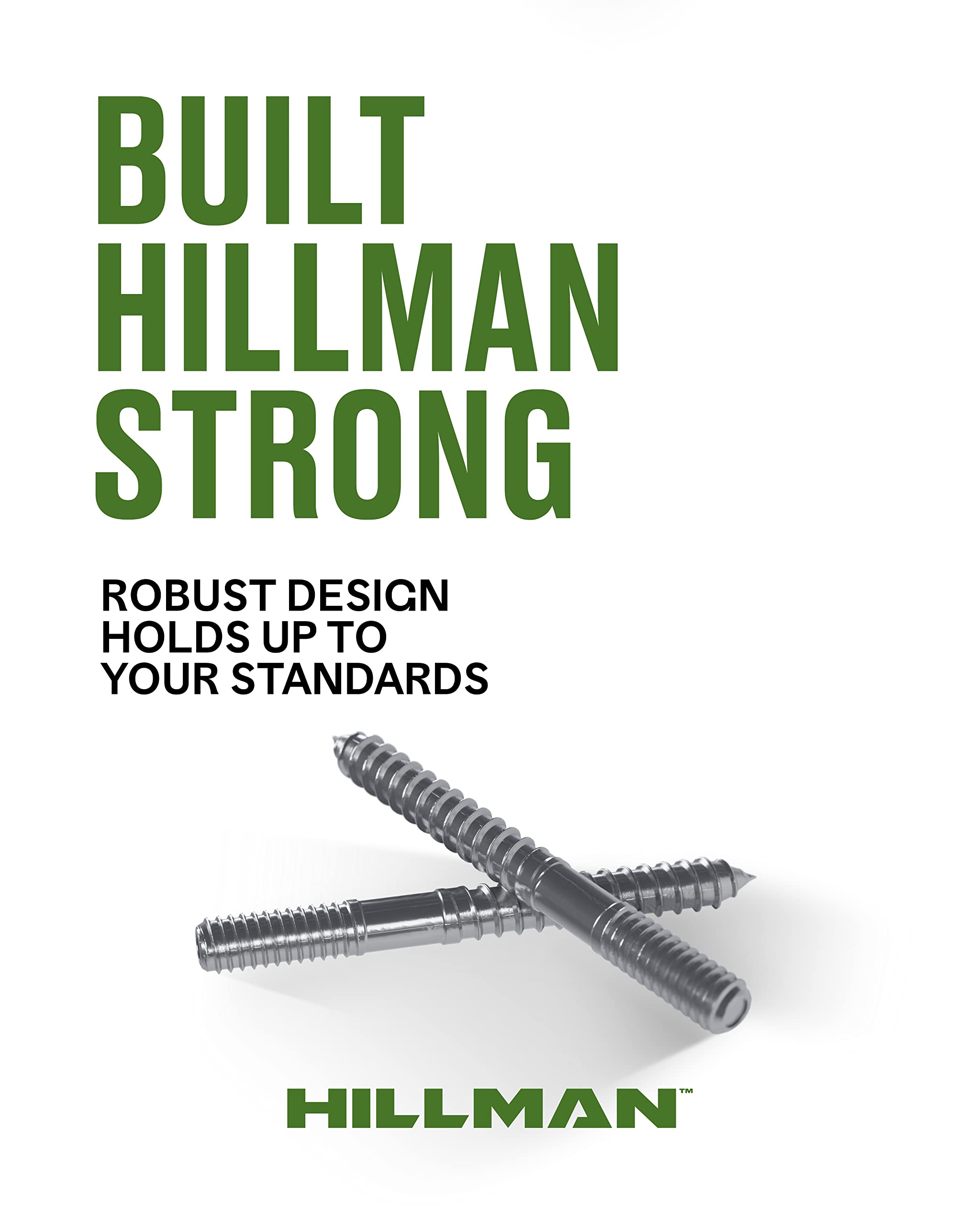 Hillman Group Hanger Bolt, Hurricane Hardware, 25 Pieces, Rust-Resistant, Durable, Headless Fasteners, (1/4" x 2 1/2") Stainless Steel (707316)