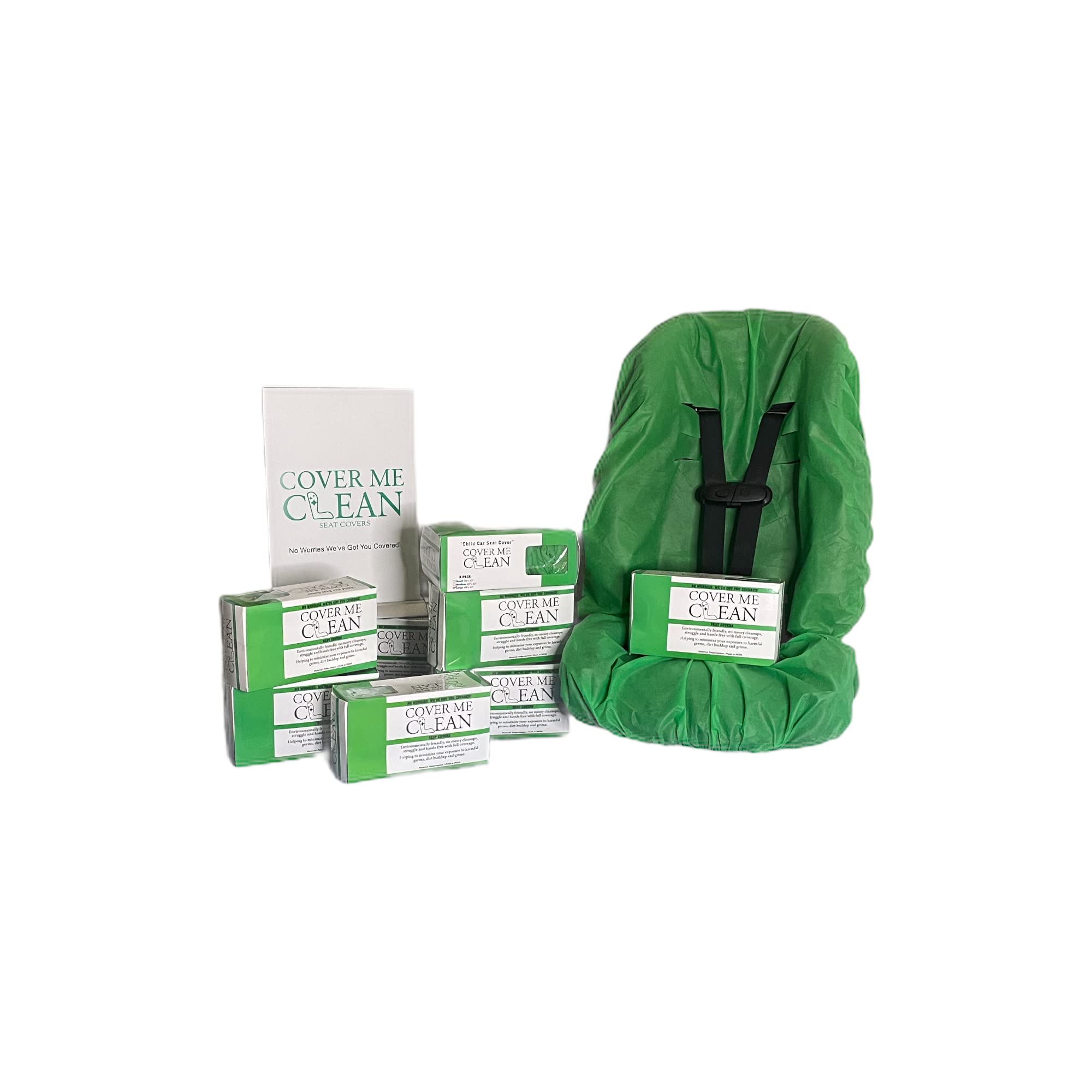 Disposable Child Car Seat Cover (Medium, Green) No Worries We've got You covered!