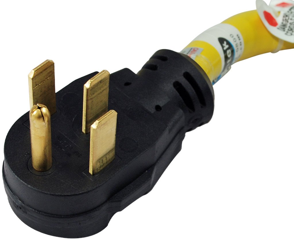 Conntek 14335 1.5-Foot Adapter 50 Amp 14-50P Male Plug To L14-30R 30 Amp 125/250 Volt Locking Female Connector, Black