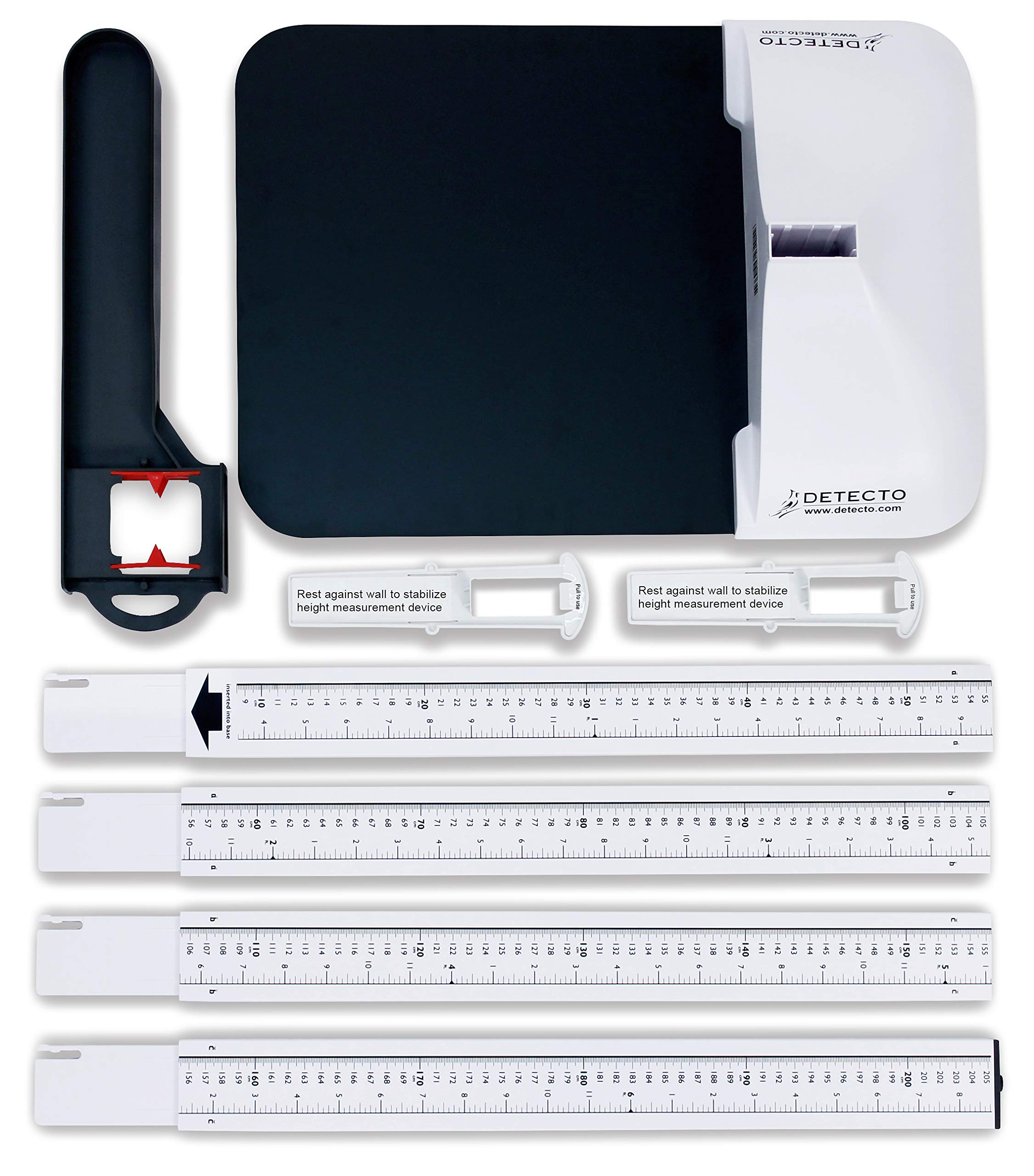 DETECTO PHR Portable Stadiometer Height Measuring Rod 4.5-81 Inch/11.5-205 cm, Accurate Scale Height Measuring Tool for Office Clinic Wall Adult Kids