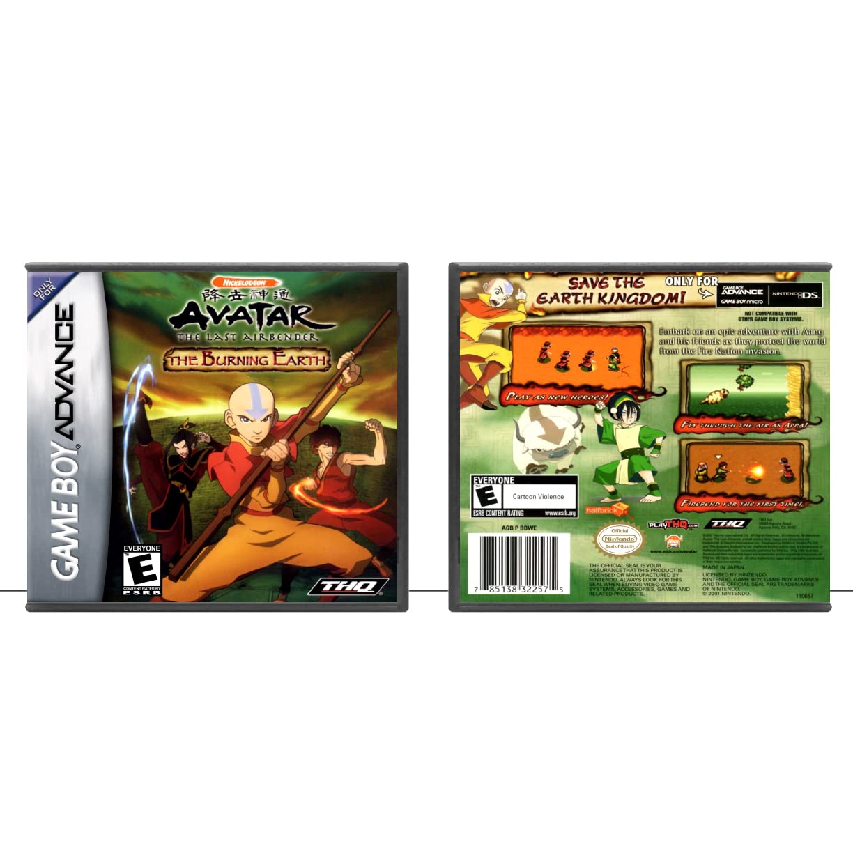 Avatar: The Burning Earth | (GBA) Game Boy Advance - Game Case Only - No Game