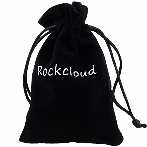 Rockcloud Oval Worry Stones,Palm Pocket Energy Stone,Healing Crystal with Velvet Bag,Green Jade
