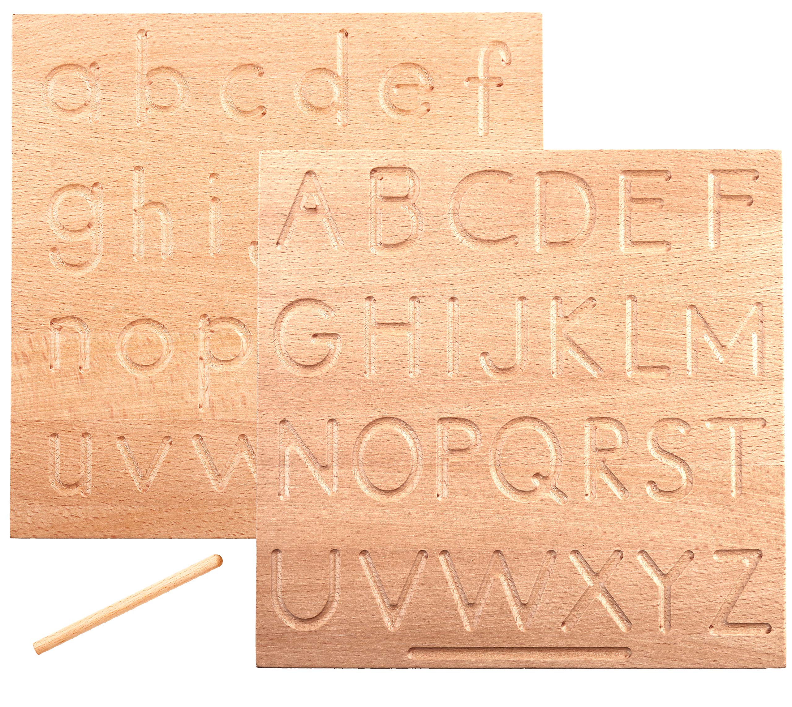 Montessori Mama Alphabet Tracing Board | Learn to Write Letter Boards | Educational Toys Preschool Learning | Reversible Wooden Letters Alphabet Toys