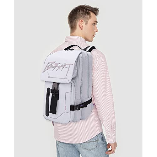 BE SMART Hiking Outdoor Travel Backpack with Design, Water-Resistant Laptop Daypack Book Bag with Multi-Layer for Men & Woman (Antarctic Blue)