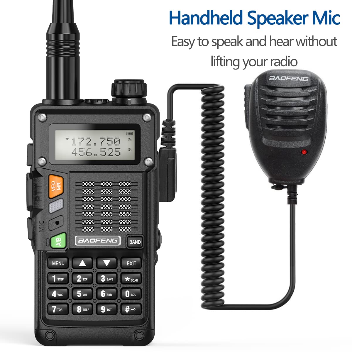 Baofeng UV-S9 Pro 8W Ham Radio Handheld Walkie Talkies Two Way Radio with Rechargeable Battery Long Range Portable Baofeng Radio with Complete Set