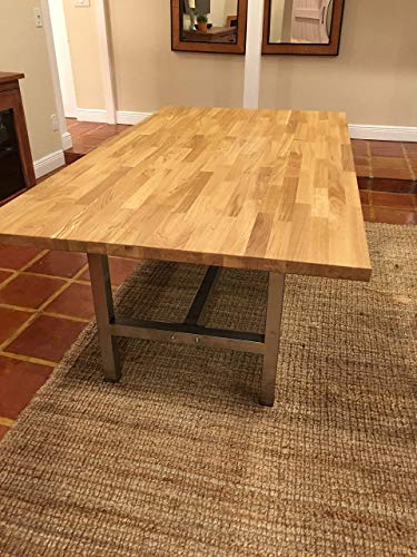 Brushed Stainless Table Legs, H-Frame Style - Any Size