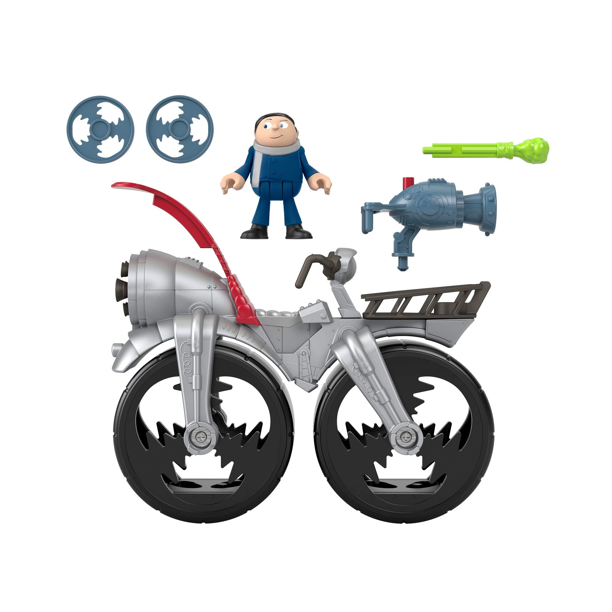 Fisher-Price Imaginext Minions Gru's Rocket Bike, Character Figure and Push-Along Toy Bicycle Set for Preschool Kids Ages 3-8 Years