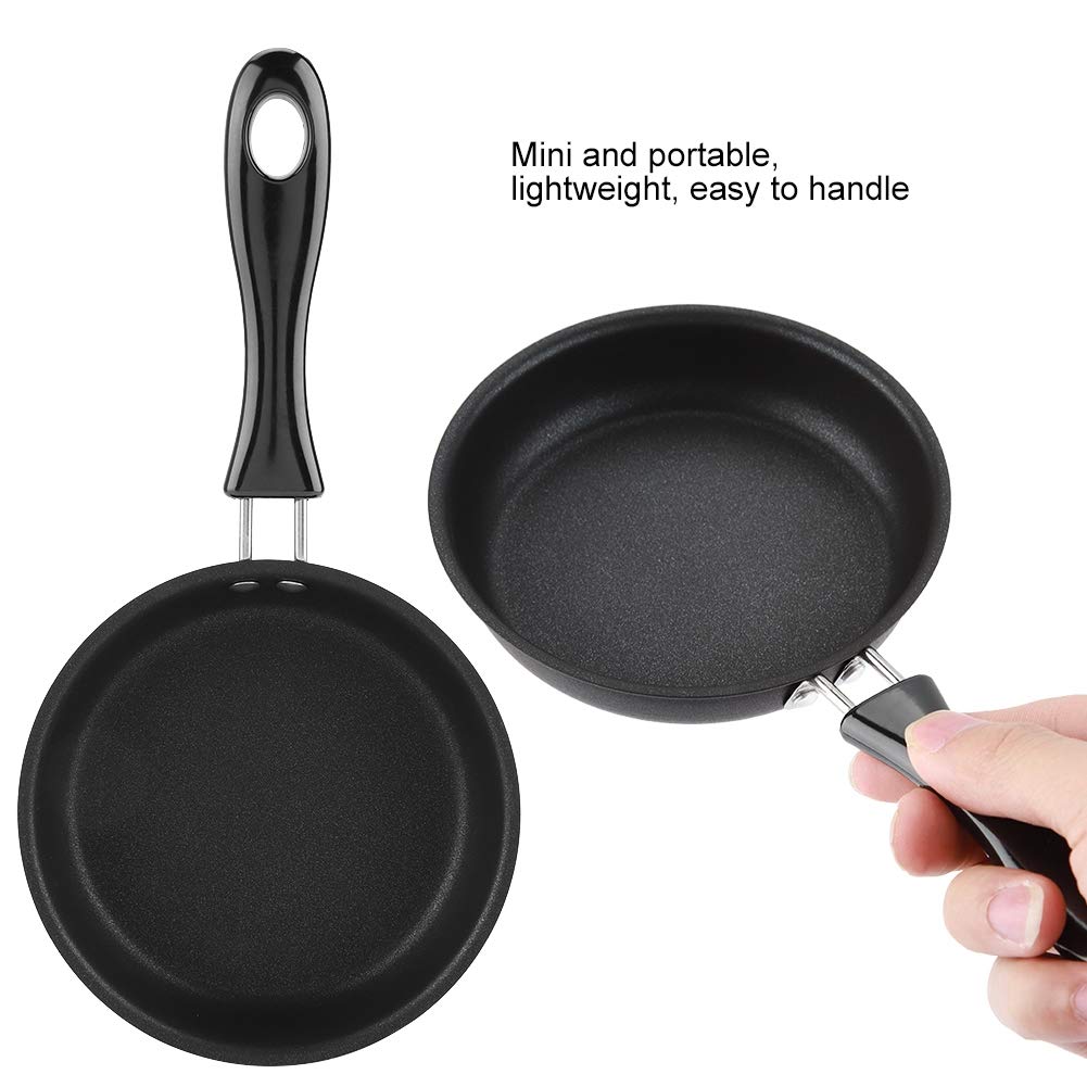 DEWIN Mini Nonstick Egg Pan Omelet Pan, 4.7” Single Serve Egg Nonstick/Skillet, Portable and Mini Nonstick Round Egg Pan for Kitchen Cooker