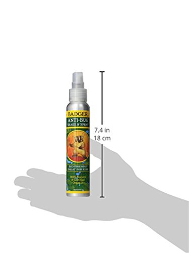 Badger Bug Spray, Non-DEET Mosquito Repellent with Citronella & Lemongrass, Natural Bug Spray for People, Family Friendly Bug Repellent, 4 oz