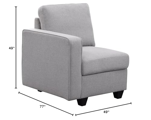 Devion Furniture EZO Sofas, Light Gray
