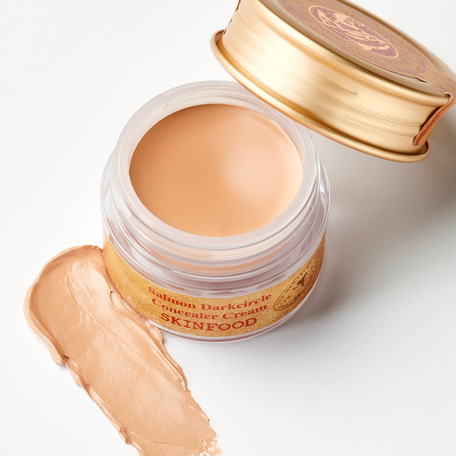 SKINFOOD Salmon Dark Circle Concealer Cream #2 - Concealer for Dark Circles - Under Eye Concealer for Dark Spots and Wrinkles - Full Coverage Under Eye Concealer - 0.35 Oz/10 g (Salmon Beige)