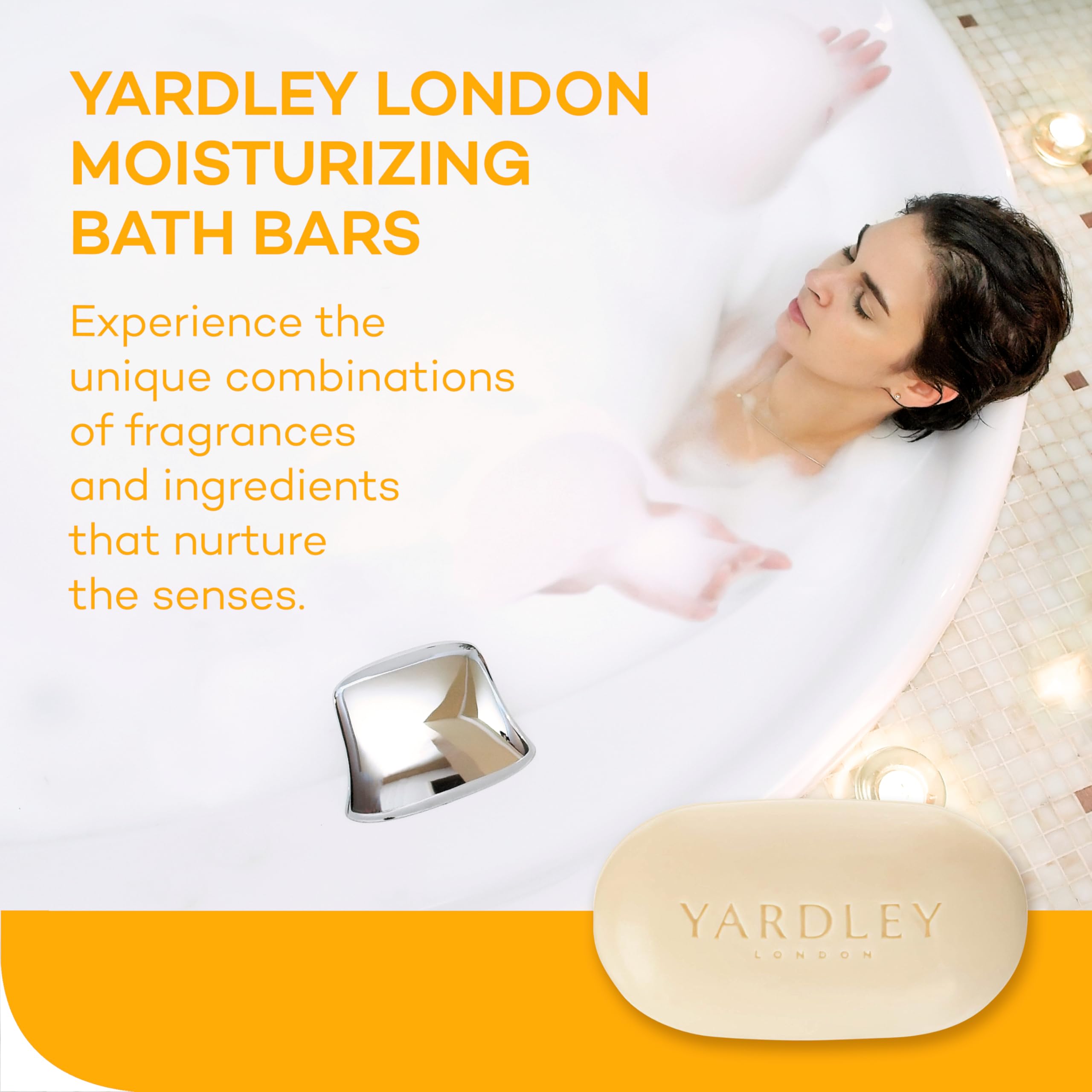 Yardley London Shea Buttermilk Sensitive Skin Naturally Moisturizing Bath Bar, 4.25 ounce, 2 Count