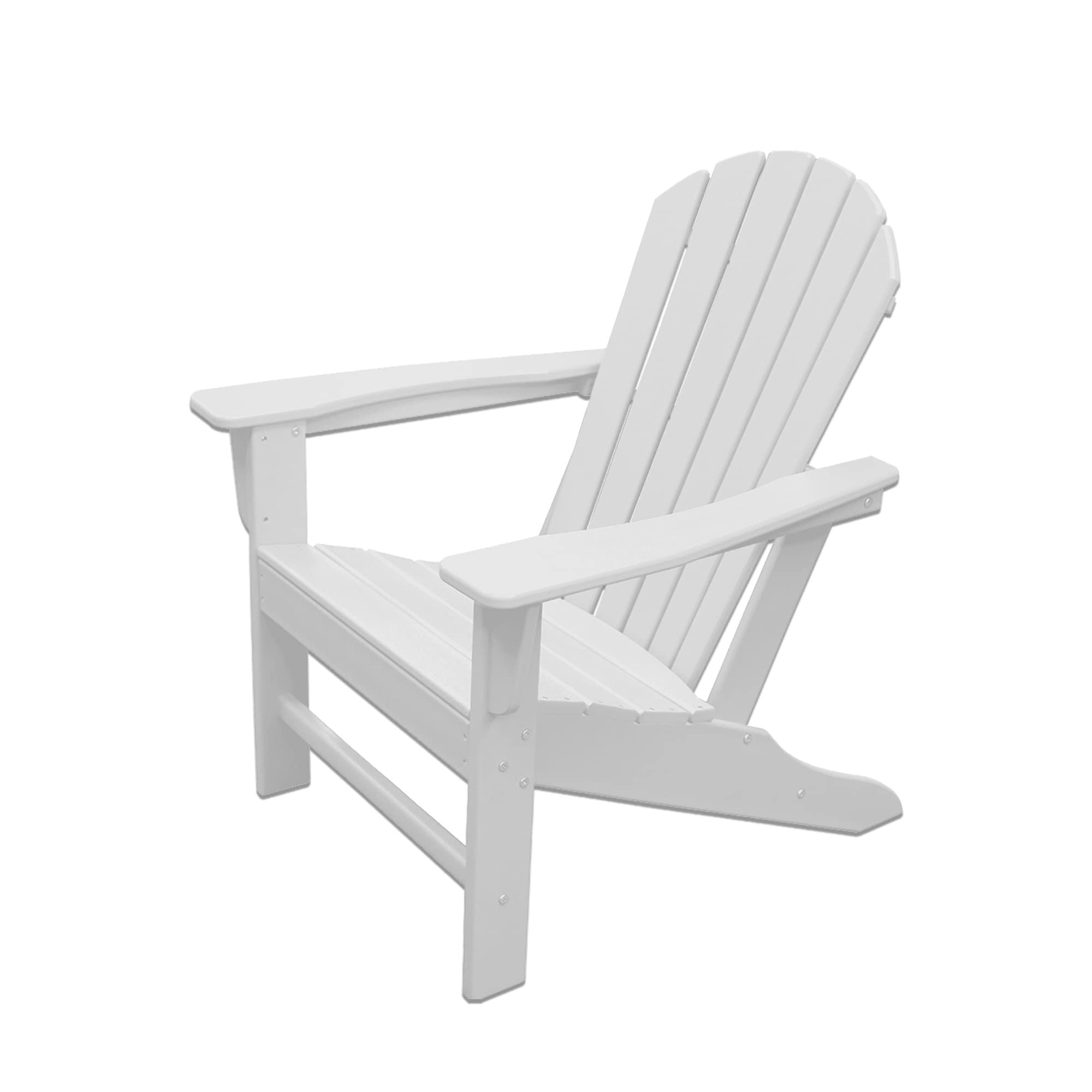 NewTechWood Atlantic Classic Curveback Plastic Weather Resistant Patio Adirondack Chair, Easy Installation, Widely Used in Outdoor, Fire Pit, Deck, Lawn, Outside, Garden Chairs (Ivory)