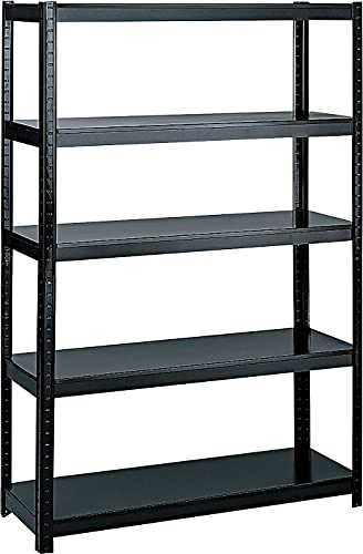 Safco 5244Bl Boltless Steel Shelving Five-Shelf 48W X 24D X 72H Black (Saf5244bl)
