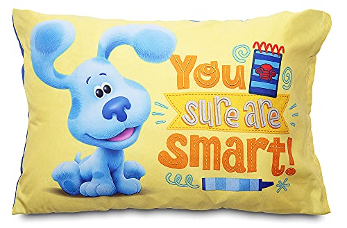 Blues Clues You Are Smart 4 Piece Toddler Bedding Set β Includes Comforter, Sheet Set β Fitted + Top Sheet + Reversible Pillowcase for Boys And Girls Beds, Blue