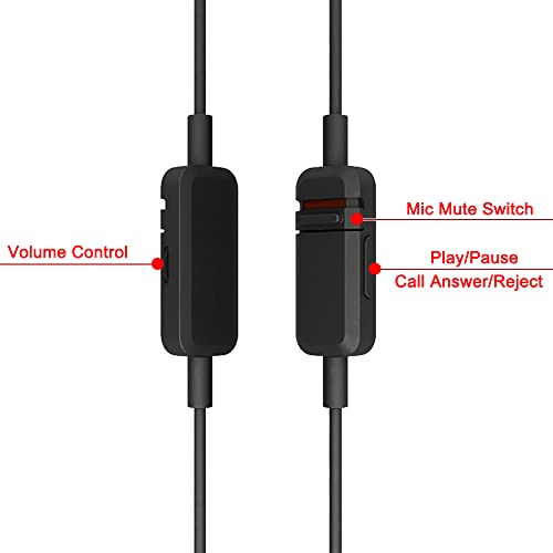 BUTIAO MMX300 Cable, Replacement Audio Extension Cord with Mic Mute Volume Control for Beyerdynamic MMX300 MMX 300 2nd Gen Gaming Headsets Headphones