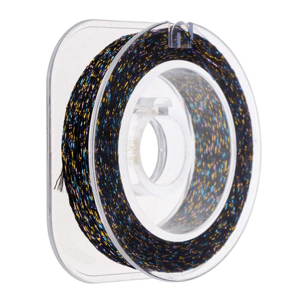 Baosity Metallic Guide Wrapping Fishing Line Thread for Rod Building, Black