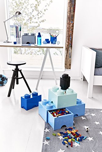 Room Copenhagen LEGO Brick Drawer, 4 Knobs, 1 Drawer, Stackable Storage Box, Light Pink