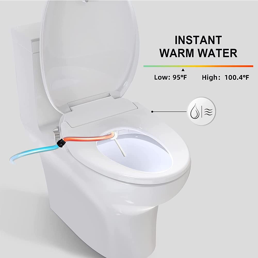 BUTT BUDDY Suite - Smart Bidet Toilet Seat Attachment & Fresh Water Sprayer (Cool & Warm Temperature Control | Dual-Nozzle Cleaning, Adjustable Pressure | Easy Setup, Universal Fit)