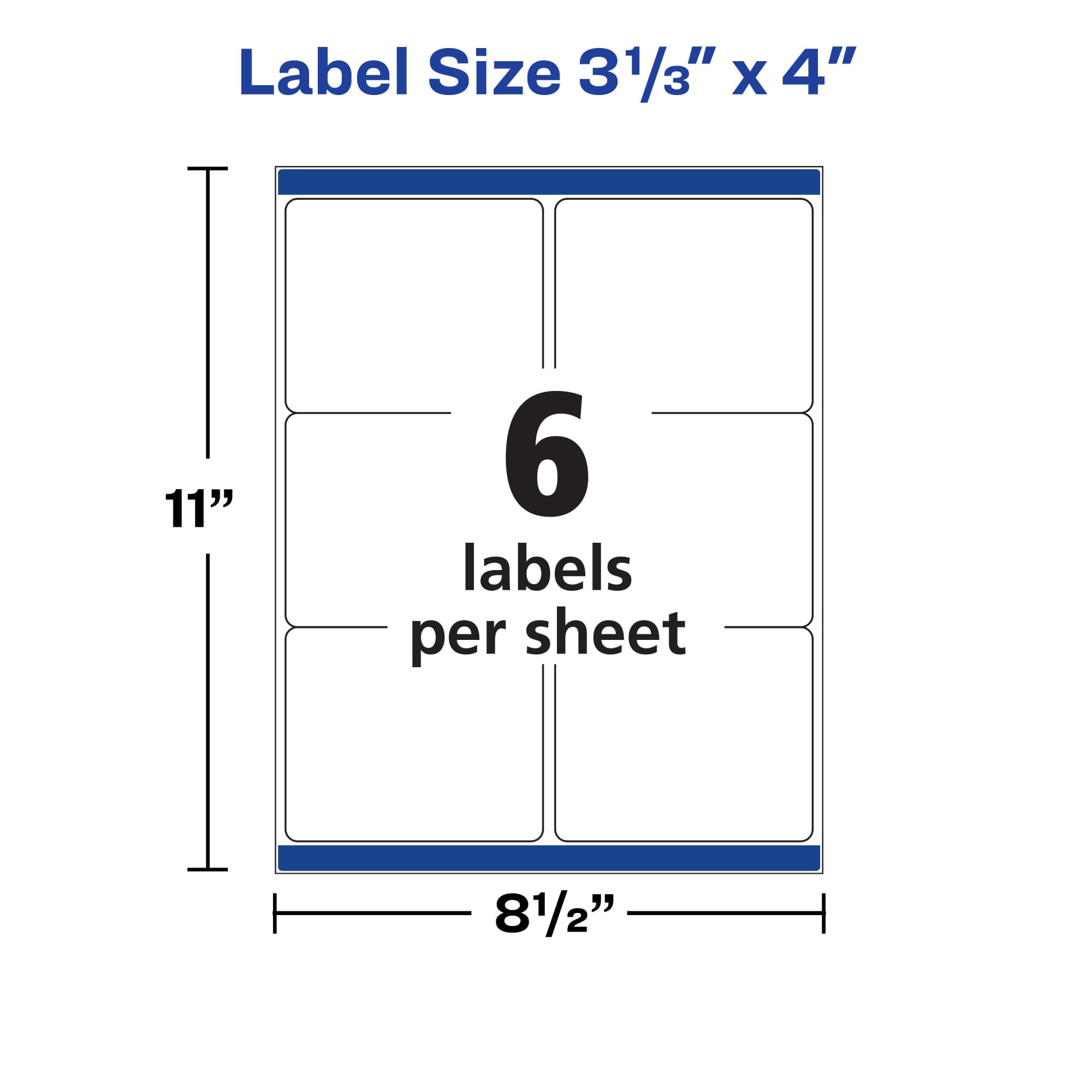 Avery Waterproof Printable Shipping Labels with Sure Feed, 3-1/3" x 4", White, 300 Blank Mailing Labels (5524)