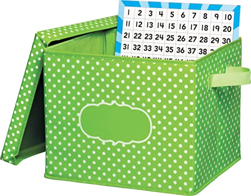 Teacher Created Resources Lime Polka Dots Storage Box (TCR20820)