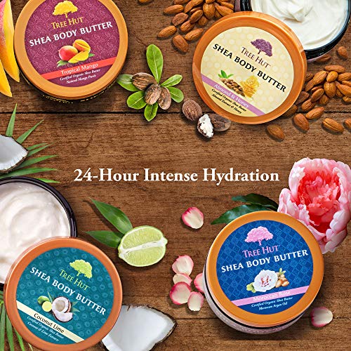Tree Hut 24 Hour Intense Hydrating Shea Body Butter, Coconut Lime, 7 Ounce