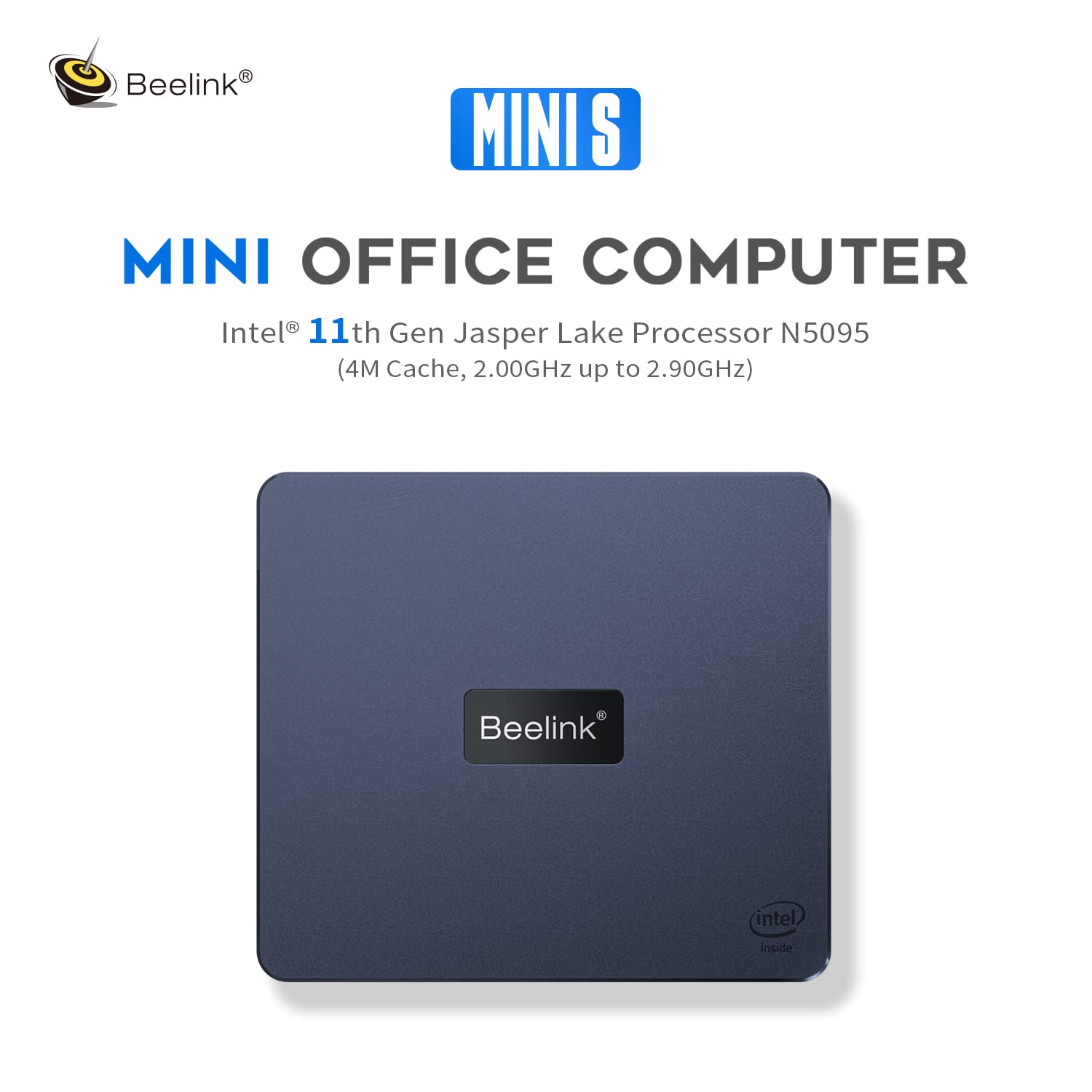 Beelink Dual 2.5GbE Network- Triple 4K Displays- 16GB DDR5 Mini PC, Intel 12th Core i3 N100 EQ13 Support AV1 deconding, 500GB PCIex1 SSD, WIFI6, BT5.2, Office, Openwrt Mini Computers