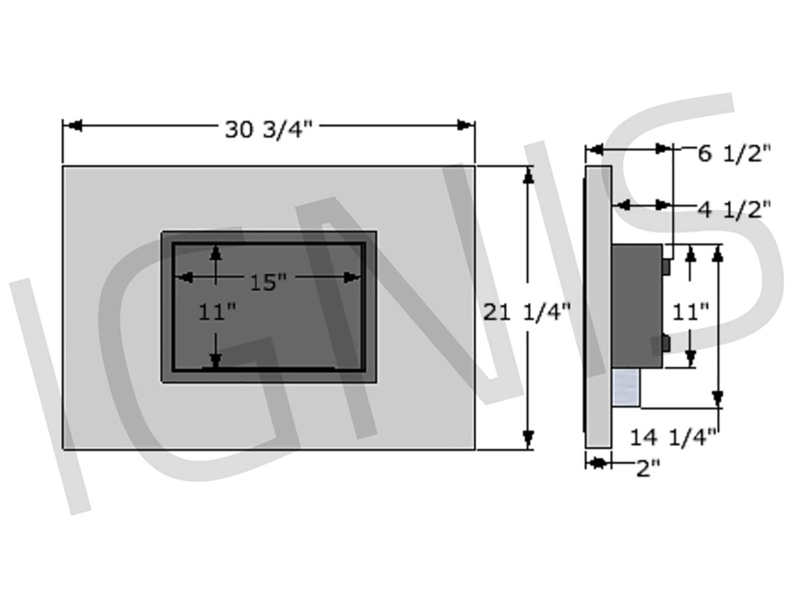 Black Recessed Wall Mount Ventless Bio Ethanol Fireplace - Quadra | Ignis