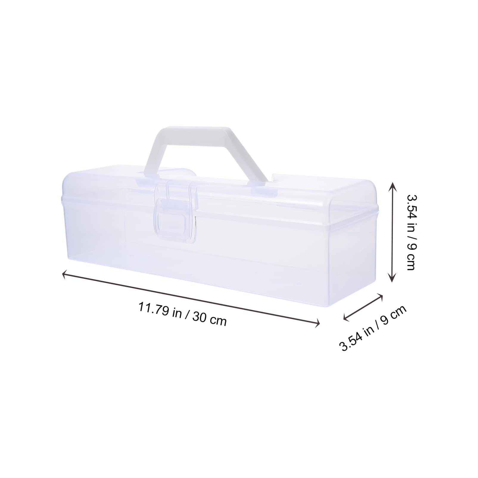 VICASKY Plastic Storage Box, 2pcs Clear Organizer Container with Handle, Multipurpose Storage for First Aid, Sewing, Painting Arts Tools