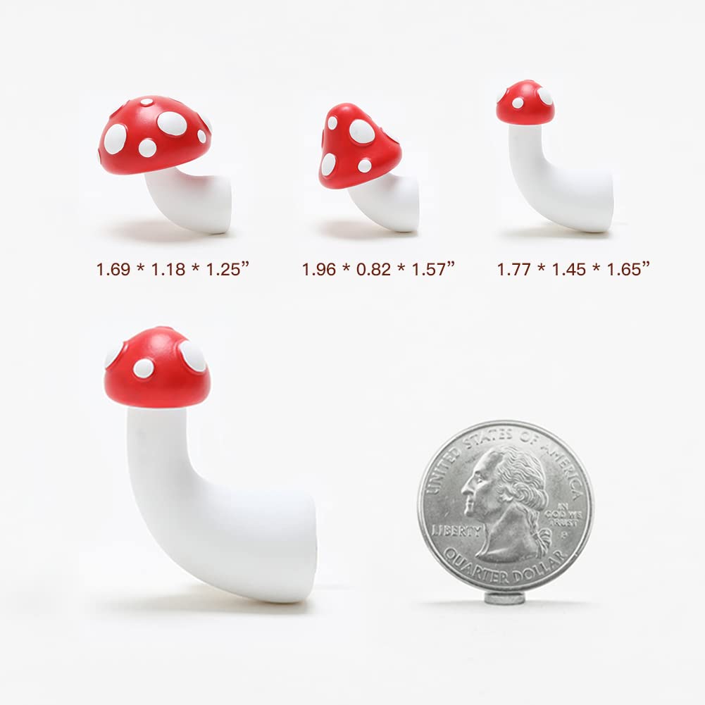 BETYMAO 3PCS Mushroom Fridge Magnet Magnetic Resin Refrigerator Magnets Creative 3D Cartoon Refrigerator Magnets Stickers for Whiteboard Door Decorative