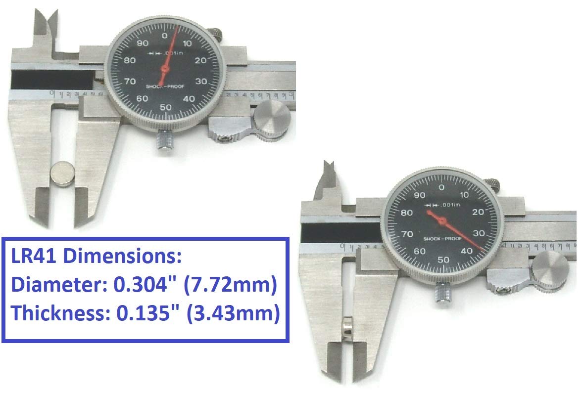 Rayverstar LR41 AG3 1.5 Volt Alkaline (20-Batteries) Fits: 392, 192, SR41, 384, 736, L736F (Full List Below)