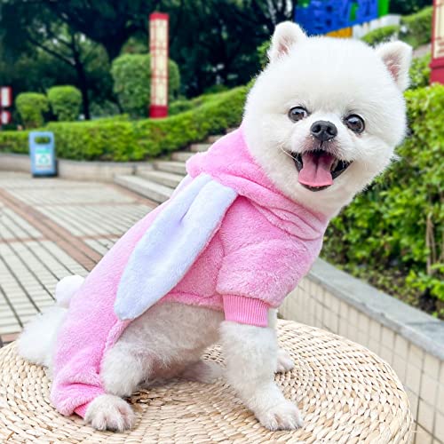 Cat Small Dog Rabbit Design Coat,Dog Warm Pajamas Onesie Pet Soft Winter Dog PJS Sweaters Outfit Stretchy Soft Doggy Jumpsuits Sweatshirt, XXL