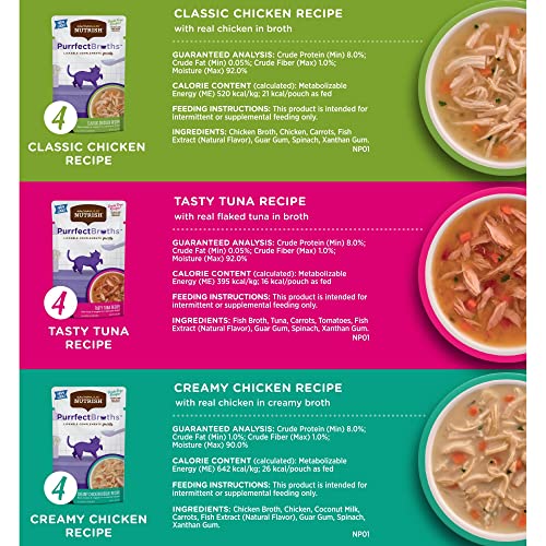Rachael Ray Nutrish Grain Free Chicken and Tuna Recipe Variety Pack Wet Cat Food, 1.4 oz., Count of 12