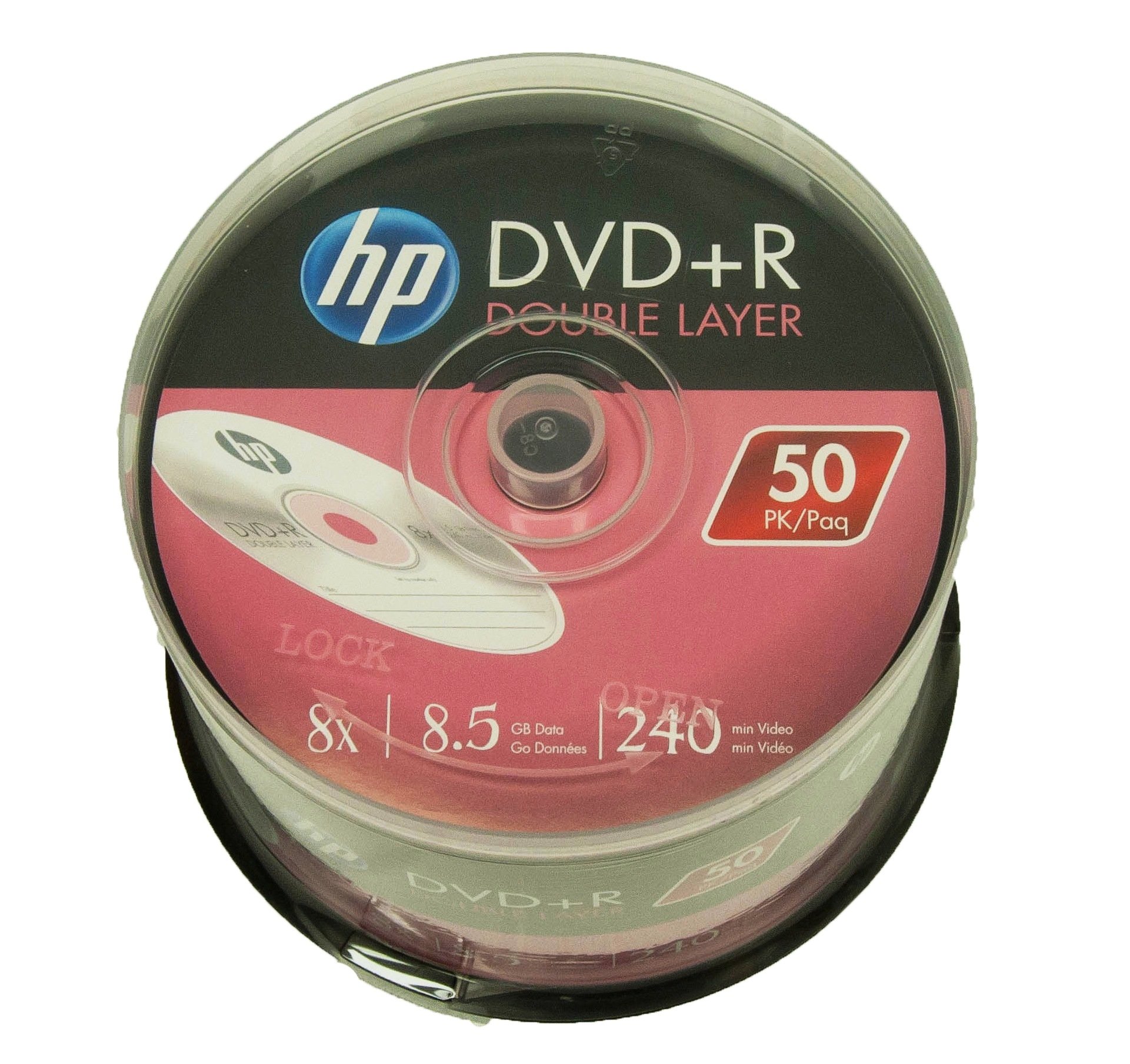 HP DVD+R Double Layer 8X 8.5GB 240min Video, Model: DRDL08050CB, Electronic Store