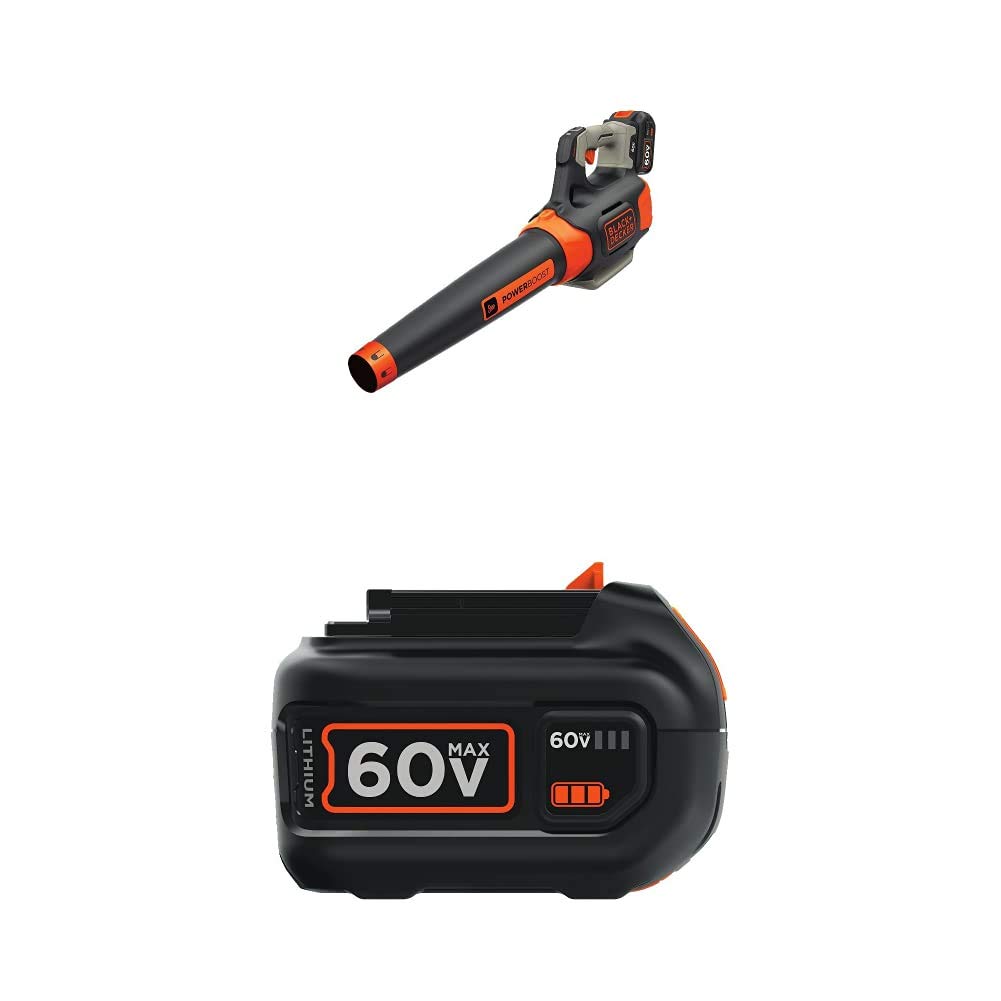 BLACK+DECKER 60V MAX Cordless Sweeper with Extra Battery, Lithium Ion, 2.5-Ah (LSW60C & LBX2560)