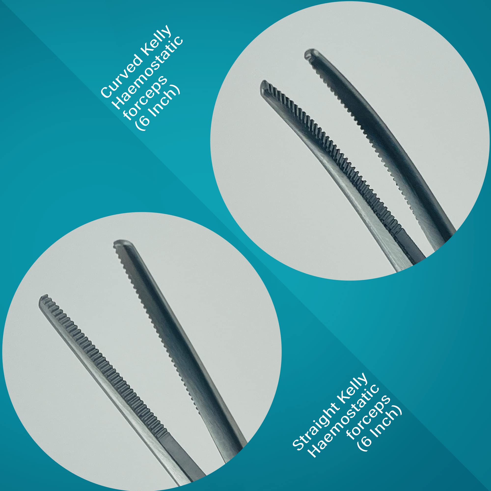 DEXSUR Veterinary Umbilical Cord Scissor Kit, Reusable, High-Grade Stainless Steel Autoclavable, Durable - 7 Pcs