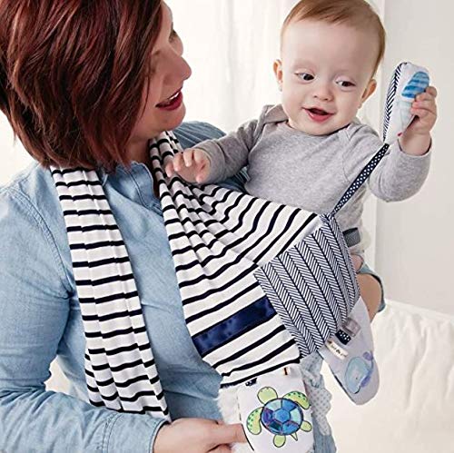 DEMDACO Mommy & Me Vibrant Colorful 9.5 x 52 Inch Soft Polyester Fabric Tactile Textured Whimsical Activity Fashion Scarf (Pretty Pink)