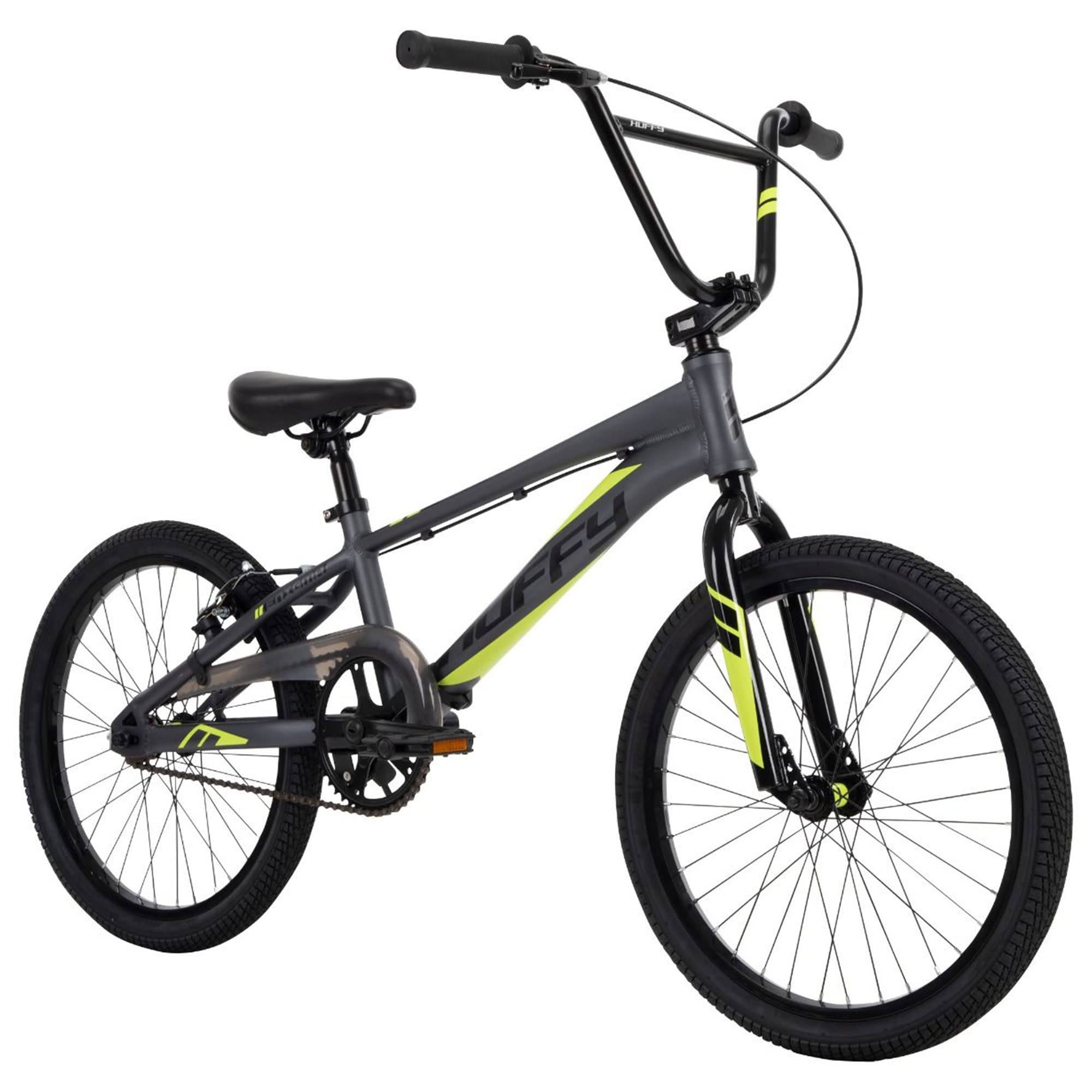 Huffy Enigma 20" Kid's BMX Bike, Beginner Level Rider, Ages 5+ Years Old, 3 Piece Steel Crank, 44/16 Gearing, Rugged and Durable, Strong and Lightweight for Speed and Handling, Matte Black