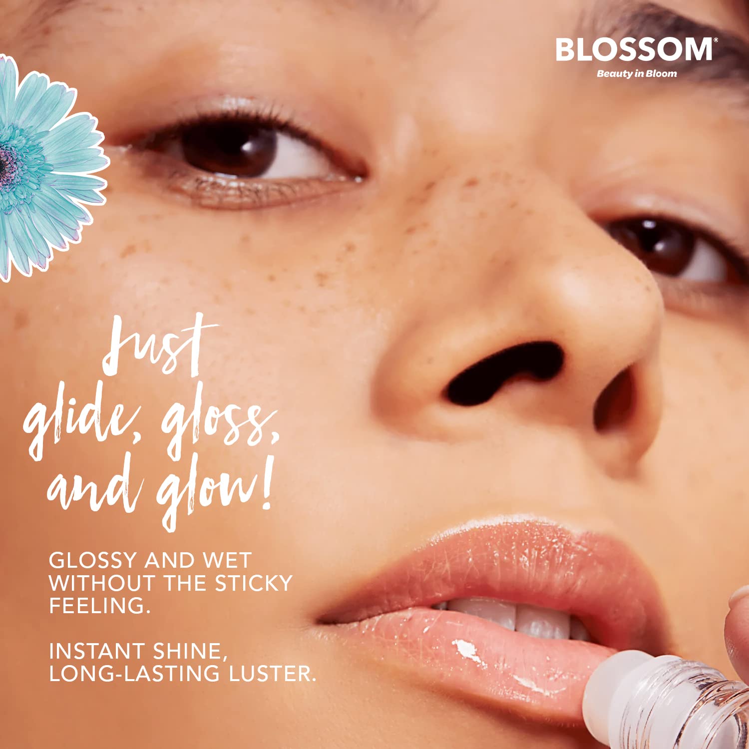 Blossom Scented Roll on Lip Gloss, Infused with Real Flowers, Made in USA, 0.40 fl oz, 2 pack, Raspberry/Watermelon