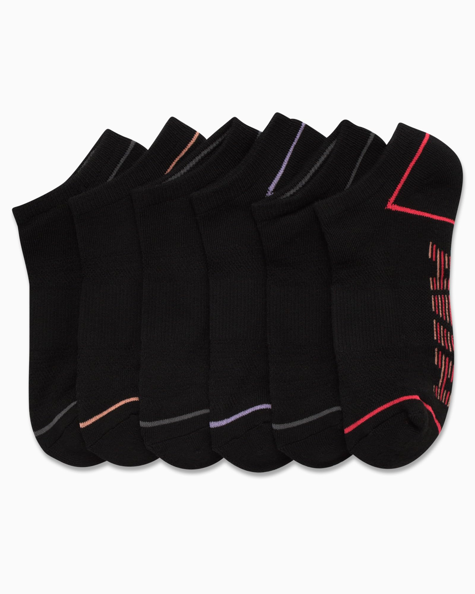 Avia Women's No Show Socks - 6 Pack Pro Tech Athletic Low Cut Ankle Socks for Women - Breathable Women's Sports Socks (4-9), Size 4-9, Black/Grey Assorted