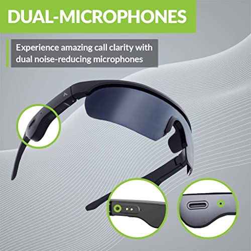 Avantree SG188 Bluetooth Smart Audio Sunglasses for Men, UV400 Protection & Polarized Glasses, Sports & Cycling, Open Ear